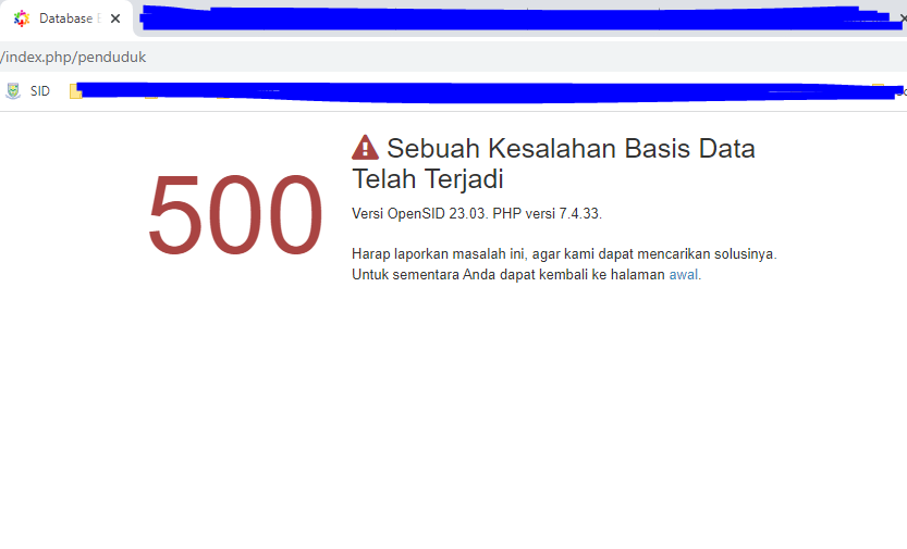 Bug/error: Menu kependudukan error 500, info sistem tdk menampilkan error · Issue #6528 ...