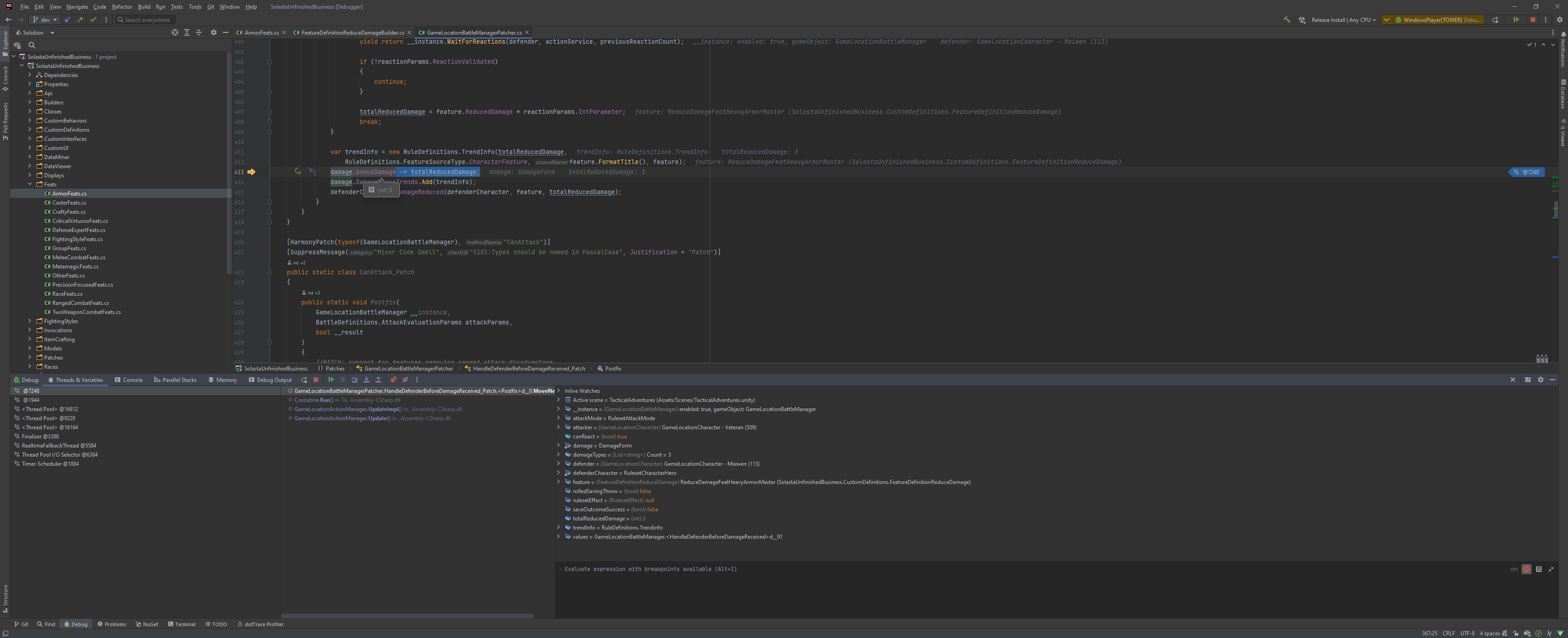 Heavy Armor Master vs crit · Issue #2150 · SolastaMods/SolastaUnfinishedBusiness · GitHub