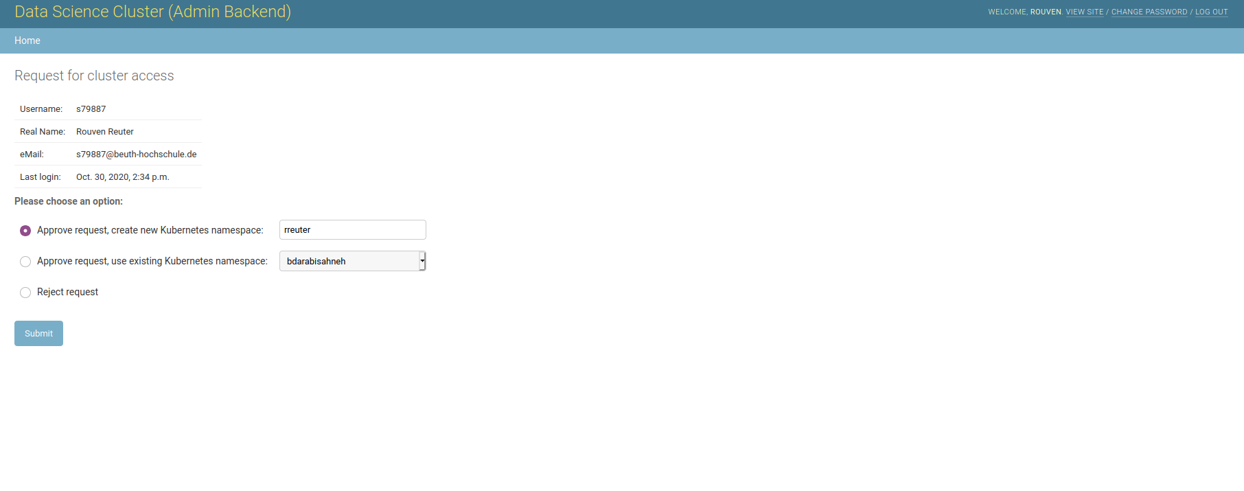 Approval link for admins has approved user as current session · Issue #122 · kubeportal ...