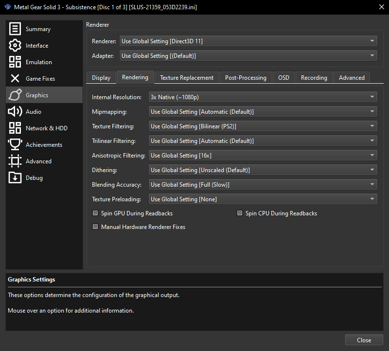 [BUG]: Metal Gear Solid 3: Subsistence (Disc 1) [SLUS-21359] - Game Crashes After Opening Logos ...