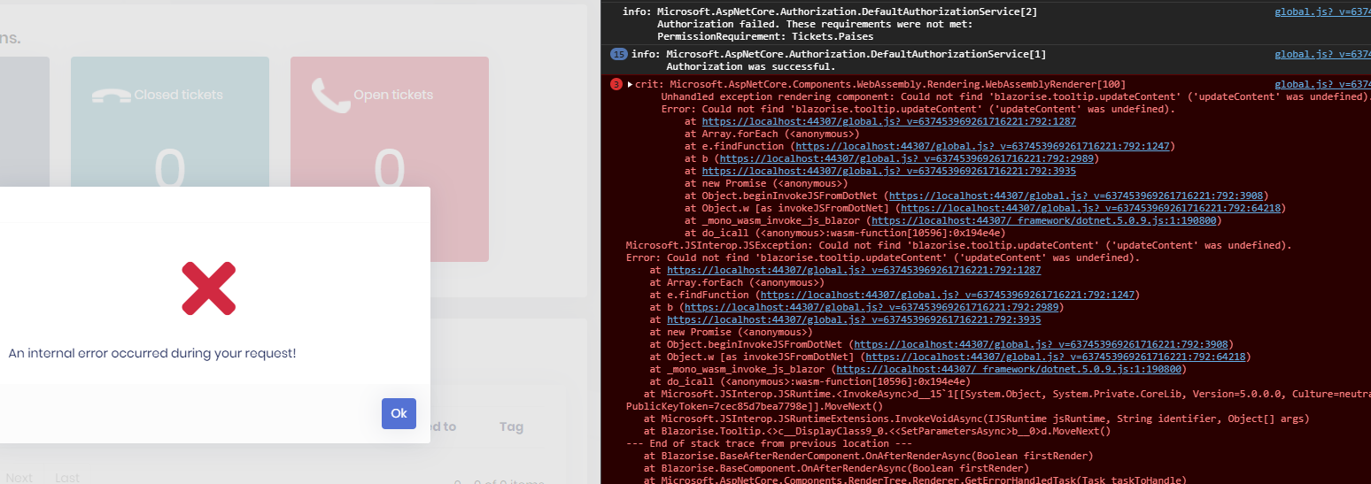 Blazorise Tooltip Content Error - Could not find 'blazorise.tooltip.updateContent' · Issue #2811 ...