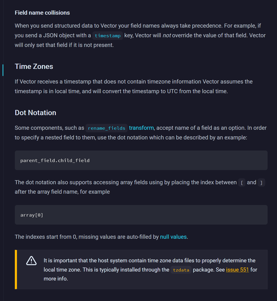 Harmonize event field accessor formatting · Issue #2340 · vectordotdev/vector · GitHub