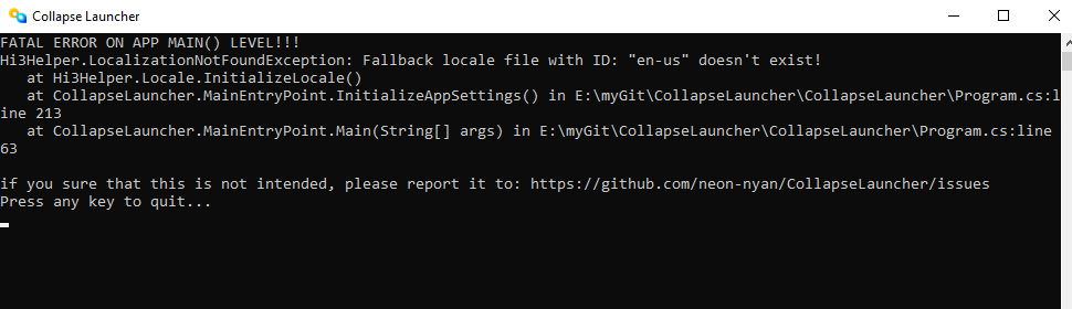 how to fix fatal error on app level? · Issue #103 · CollapseLauncher/Collapse · GitHub