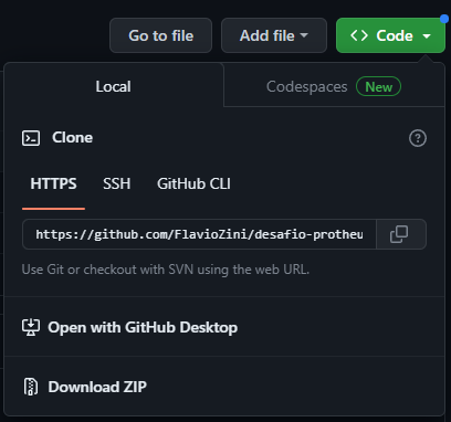 GitHub - FlavioZini/desafio-protheus
