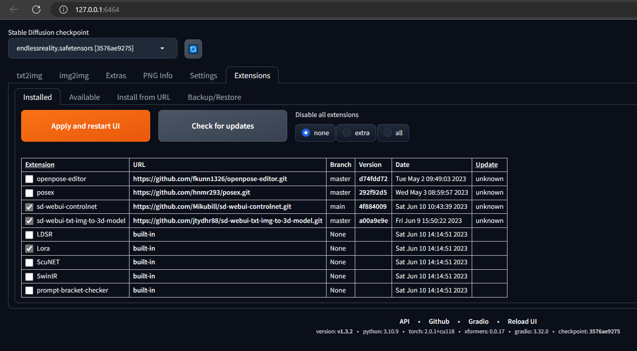 Doesn't work · Issue #2 · jtydhr88/sd-webui-txt-img-to-3d-model · GitHub