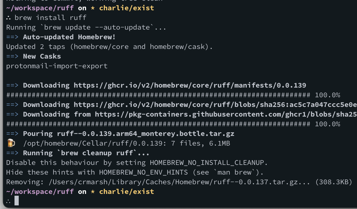 Publish to Homebrew · Issue #873 · astral-sh/ruff · GitHub