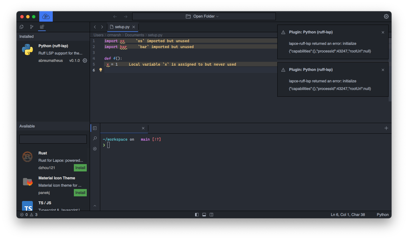 Lapce Integration · Issue #5 · astral-sh/ruff-lsp · GitHub