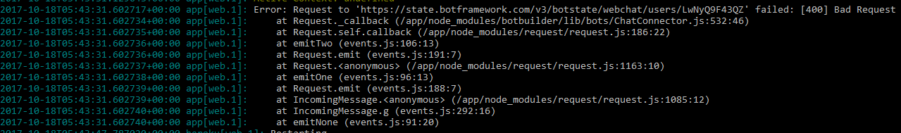 Error: Request to 'https://state.botframework.com/v3/botstate/webchat/users/---omitted ...