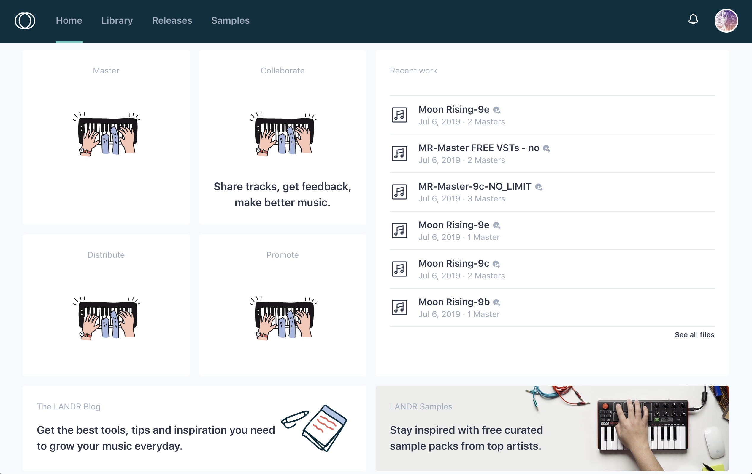 GitHub - tuffstudio/Tailwind-LANDR-Dashboard-UI: TailwindCSS + Vue.js LANDR Dashboard
