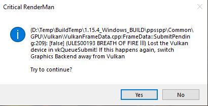 Vulkan lost device on NV when loading state? · Issue #17527 · hrydgard/ppsspp · GitHub