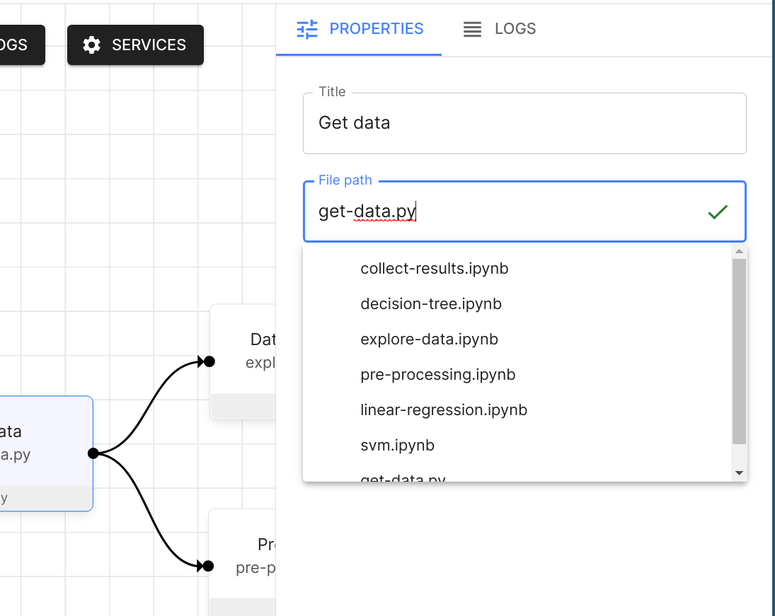 Allow Keyboard Navigation Of The Select File Dropdown For The File Path Of A Pipeline Step