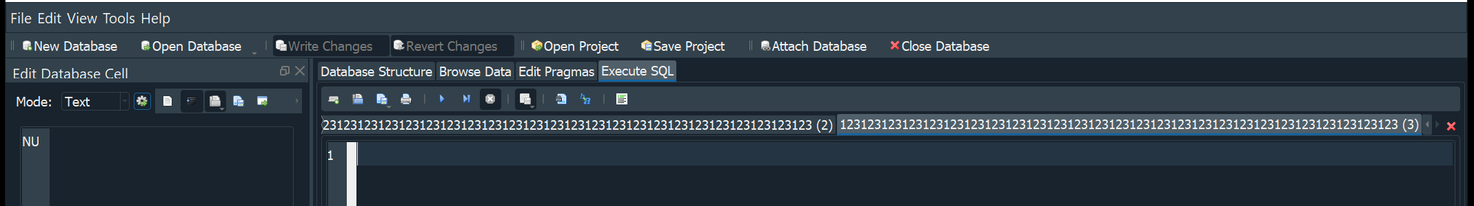 Drop close buttons on every Execute SQL tab(x). · Issue #1968 · sqlitebrowser/sqlitebrowser · GitHub