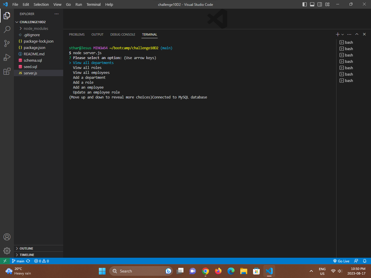 GitHub - SanjeethTharmarajah/employeetracker