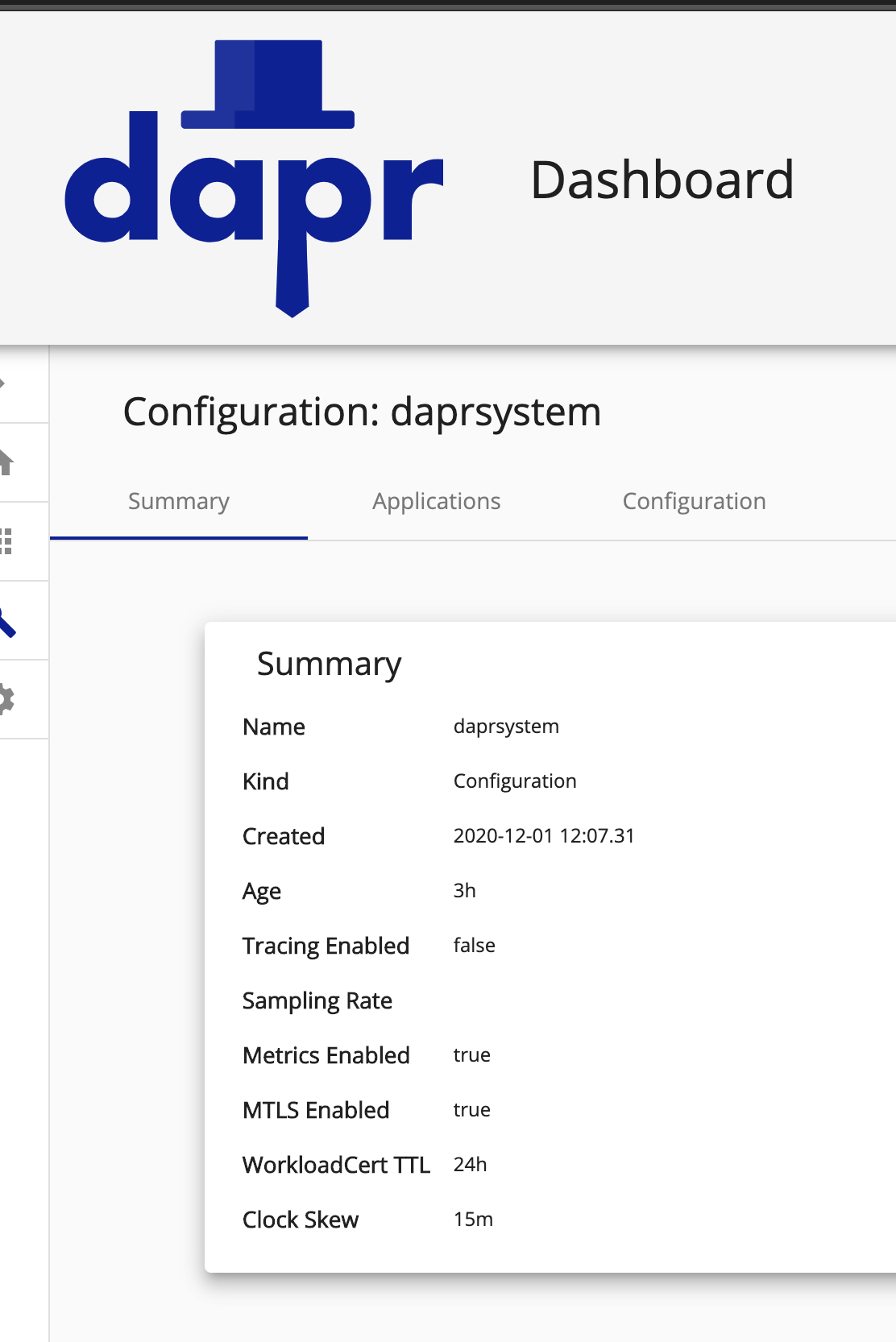 Shows metrics enabled in config. by artursouza · Pull Request #115 · dapr/dashboard · GitHub