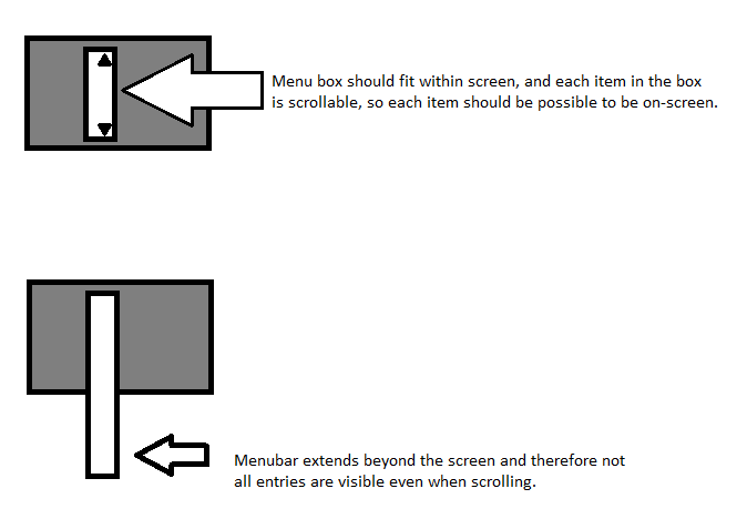 Suggestion - long menu dropdown menu work with scroll wheel · Issue ...