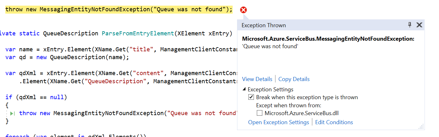 Messagingentitynotfoundexception Should State Entity Namepath · Issue 598 · Azureazure 8077