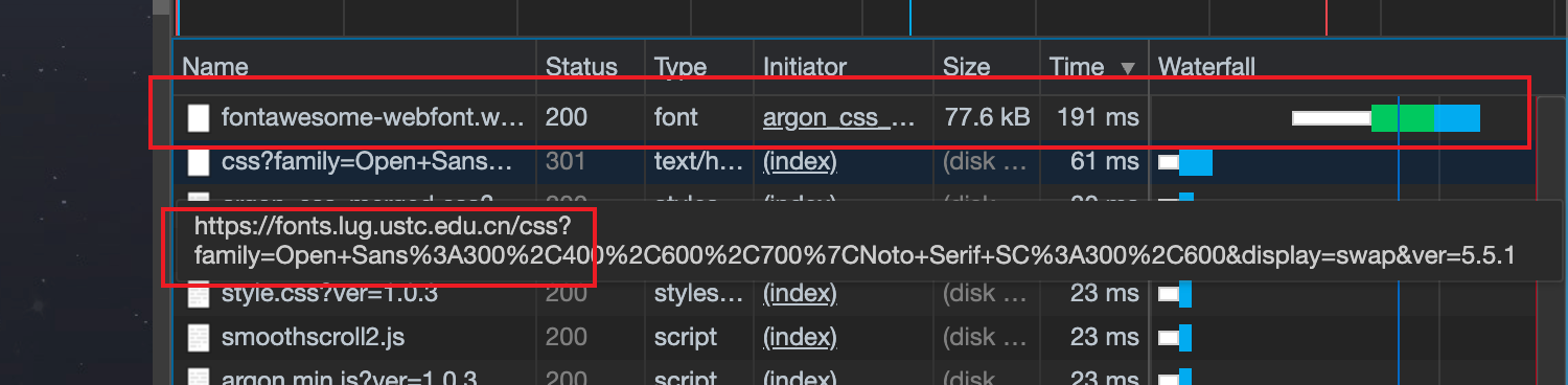 第一次打开网站很慢。感觉在加载cdn或者谷歌字体还是什么的？ · Issue #95 · solstice23/argon-theme · GitHub