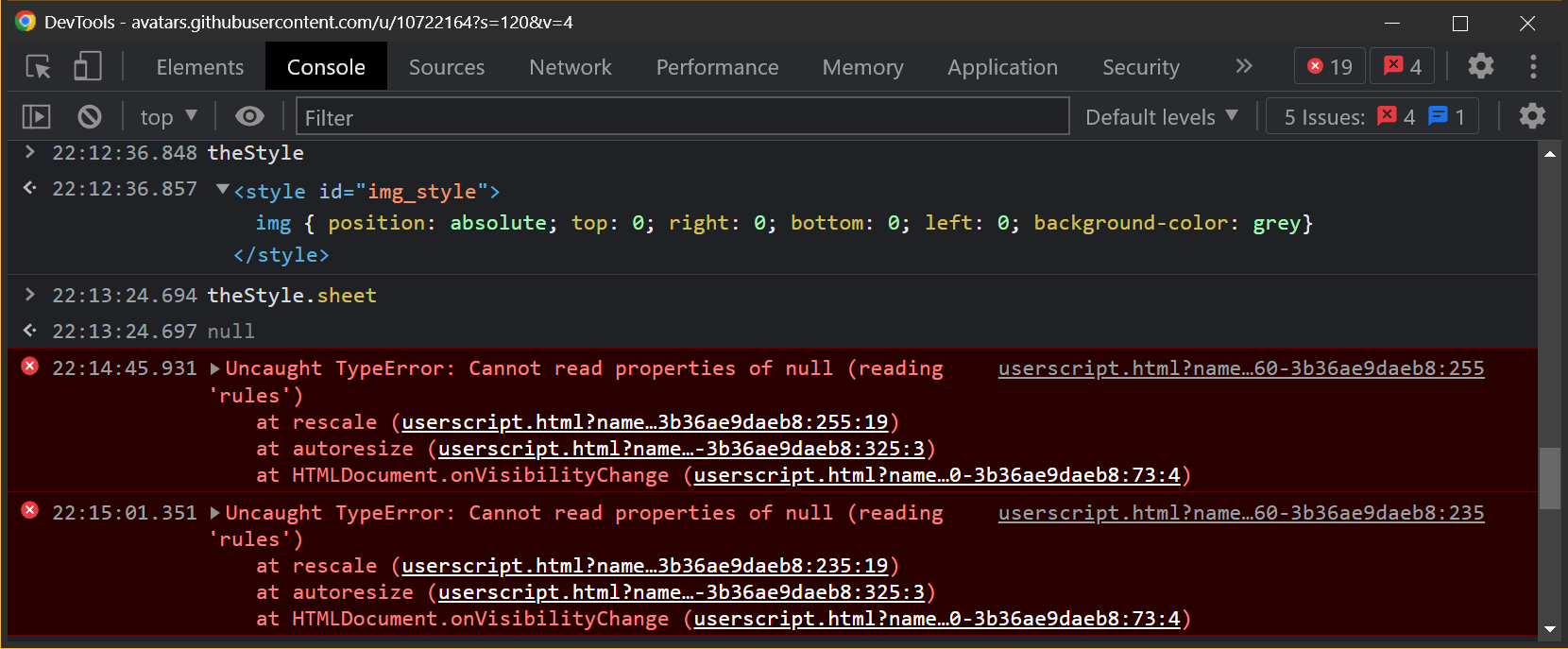 Chrome: script can't get style sheet cuz chrome thinks it came from a ...