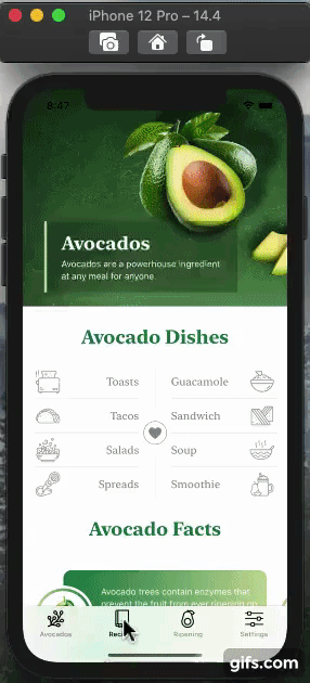 GitHub - jigardave8/UI-Receipes: Avocados App: Amazing SwiftUI based ...