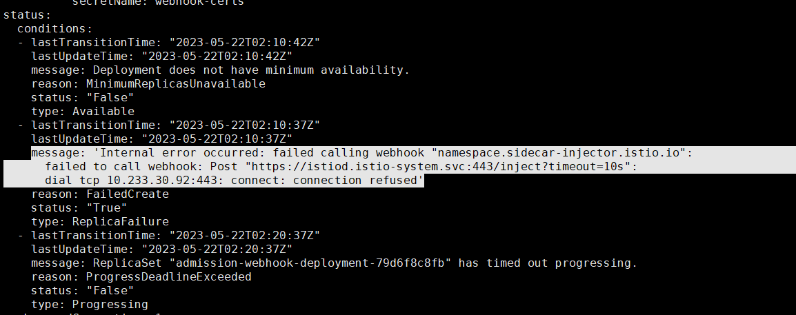 Internal error occurred: failed calling webhook "webhook.cert-manager.io": failed to call ...