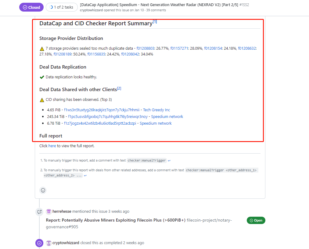 [DataCap Removal Proposal] Abusive Behaviour Detected on 1924, 1920 ...