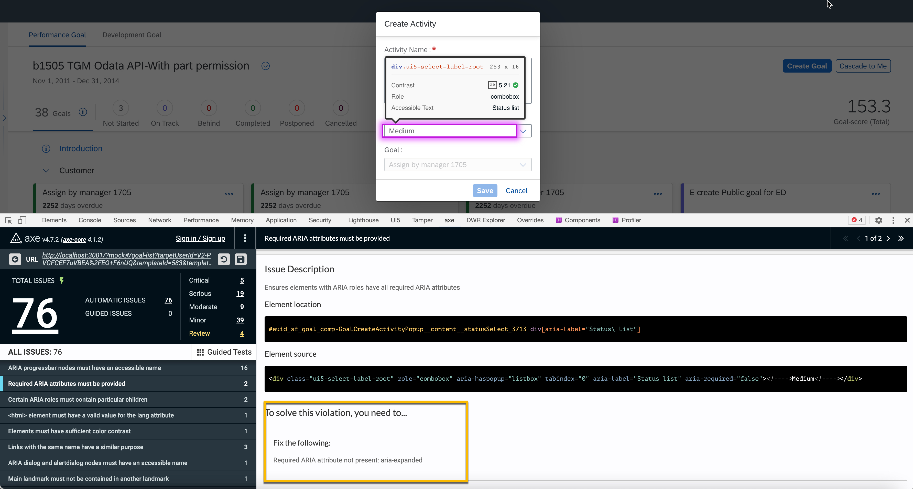 ui5-select: AXE issue for ui5-select · Issue #2910 · SAP/ui5-webcomponents · GitHub