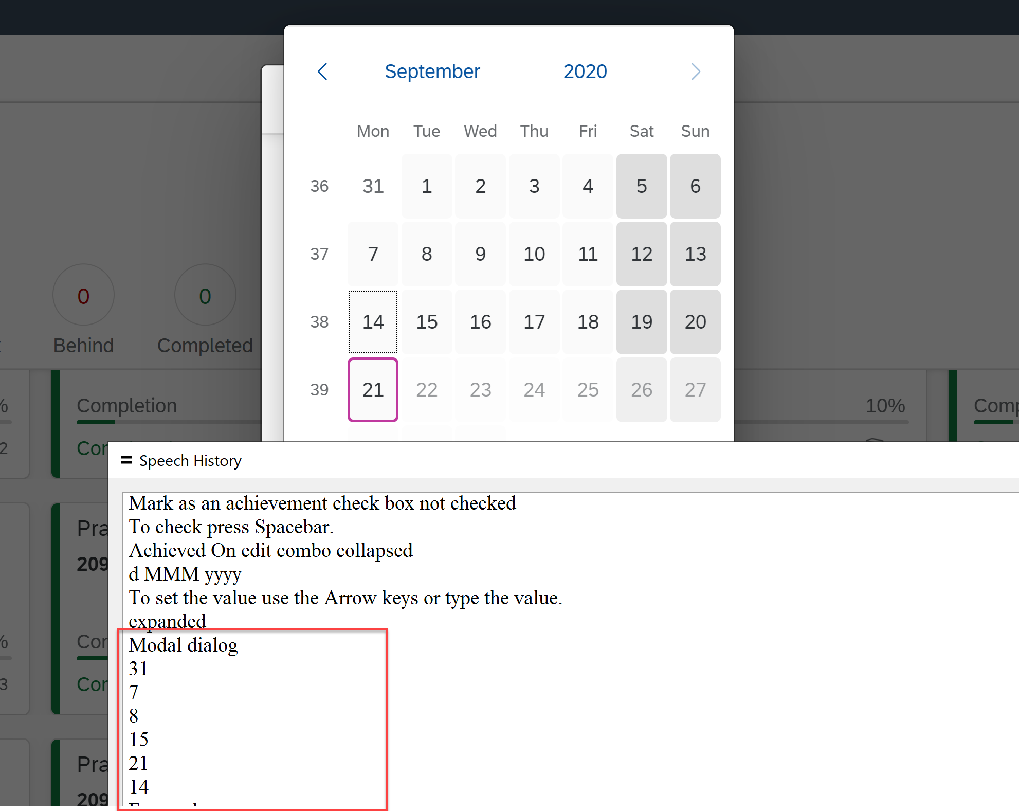 ui5-date-picker: calendar date announcement is not right · Issue #2344 · SAP/ui5-webcomponents ...