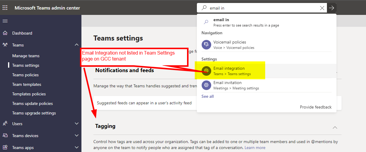 ScubaGear with GCC set as environment falsely returns alert that Email Integration for Teams ...