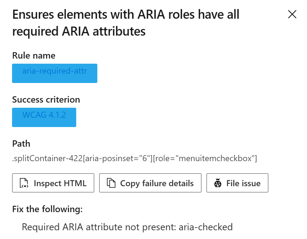 [Bug]: FluentUI ContextualMenu Accessibility Issue aria-required-attr · Issue #27594 · microsoft ...