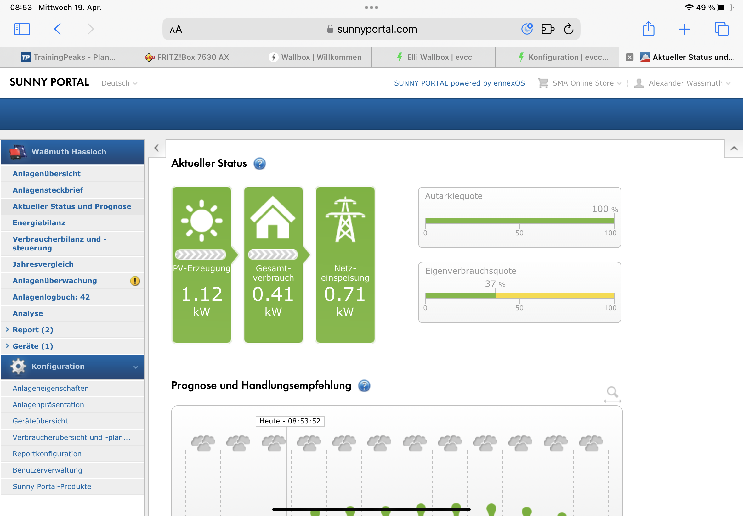 Keine Anzeige von "Verbrauch" · evcc-io evcc · Discussion #7517 · GitHub