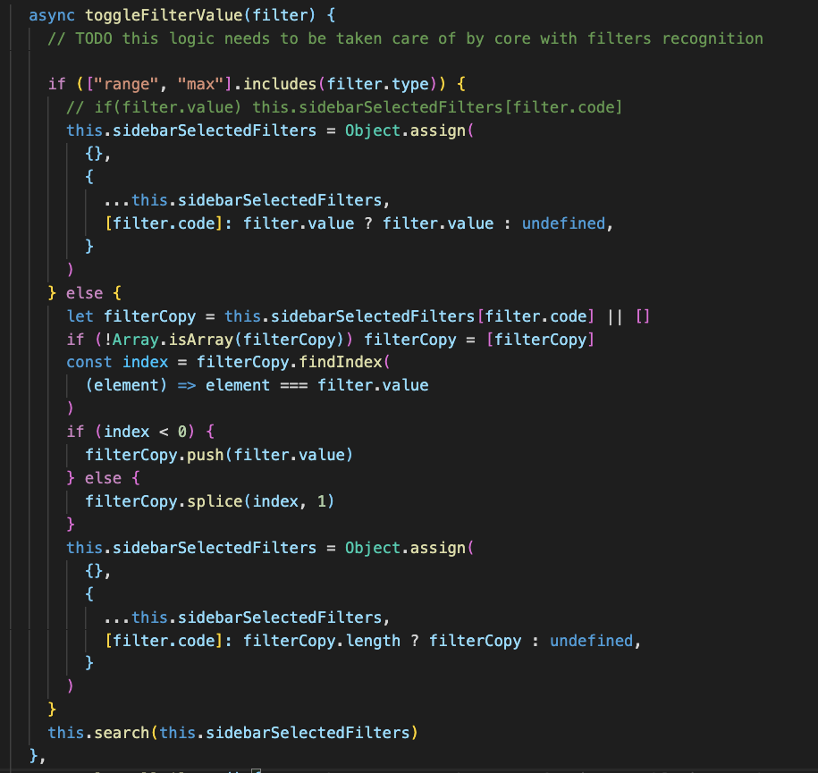 [FEATURE] Create helper for filter logic · Issue #1150 · vuestorefront ...