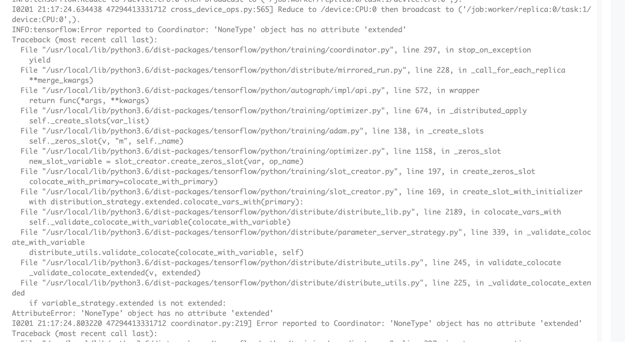 tensorflow 2.4 ParameterServerStrategy + Estimator will be stuck · Issue #46827 · tensorflow ...