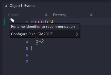 Feather: Quick Fix action for renaming enum declaration does not work · Issue #1575 · YoYoGames ...