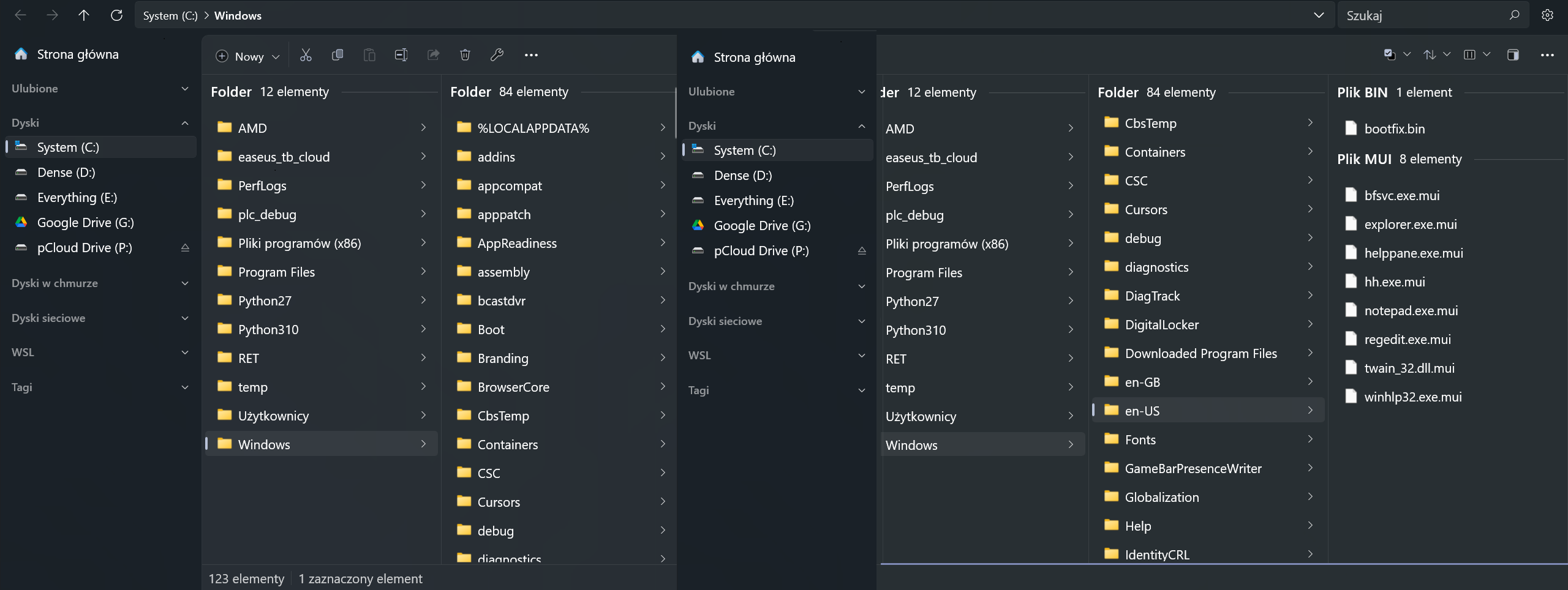 Ability to turn on secondary "drives sidebar" in dual pane view + shortcut for opening current ...