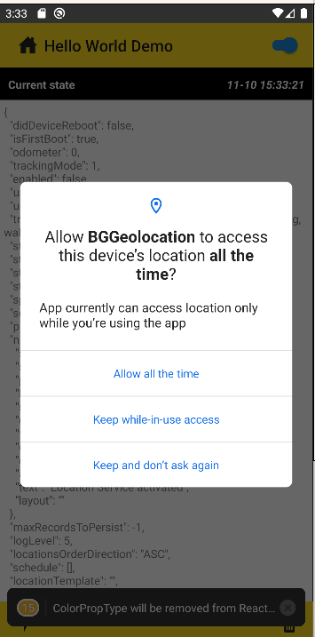 disableLocationAuthorizationAlert not functioning as expected on ...