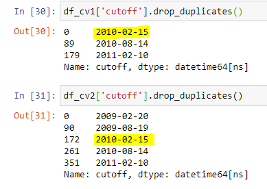 Cross validation - initial parameter ≠ initial training period · Issue ...