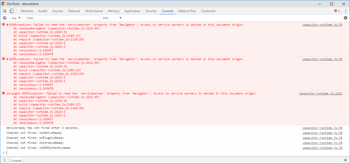 Ionic 4 Access to service workers is denied in this document origin. · Issue #1076 · ionic-team ...