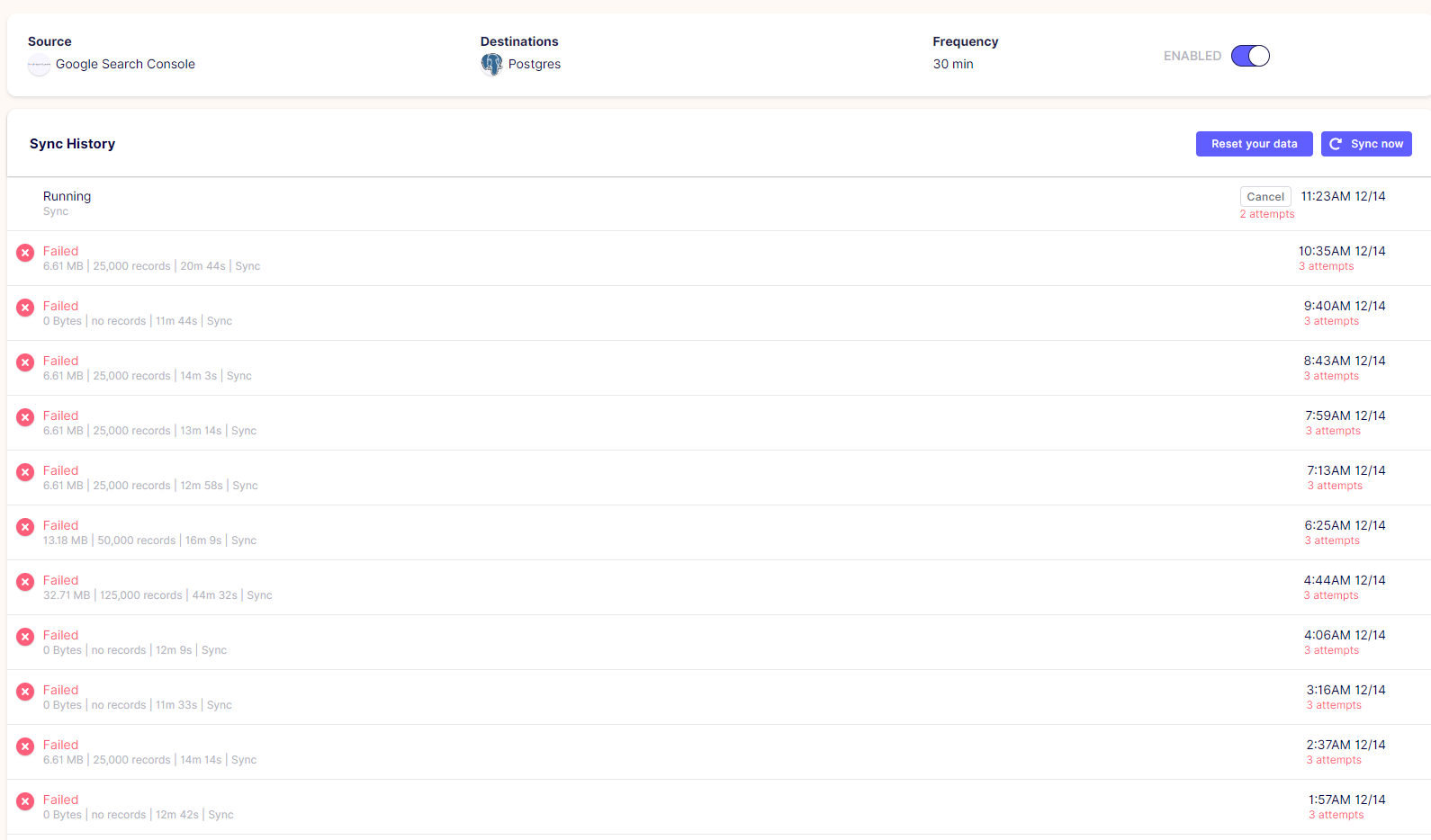 🐛 Source Google Search Console: DefaultBackoffException while the rate limit is not reached in ...