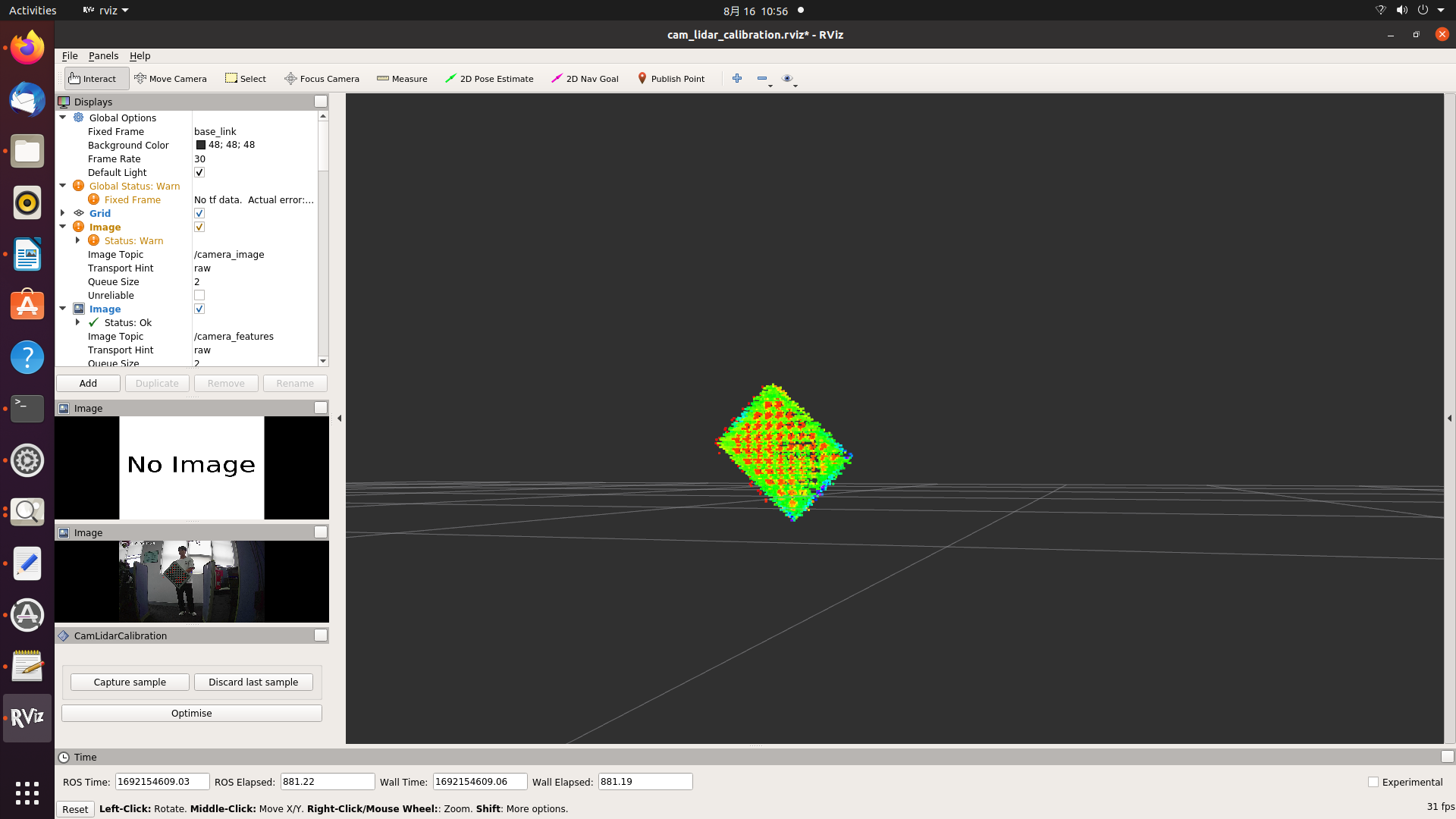 The chessboard has been filtered success. But the RANSAC unsuccessful occurs if i click capture ...