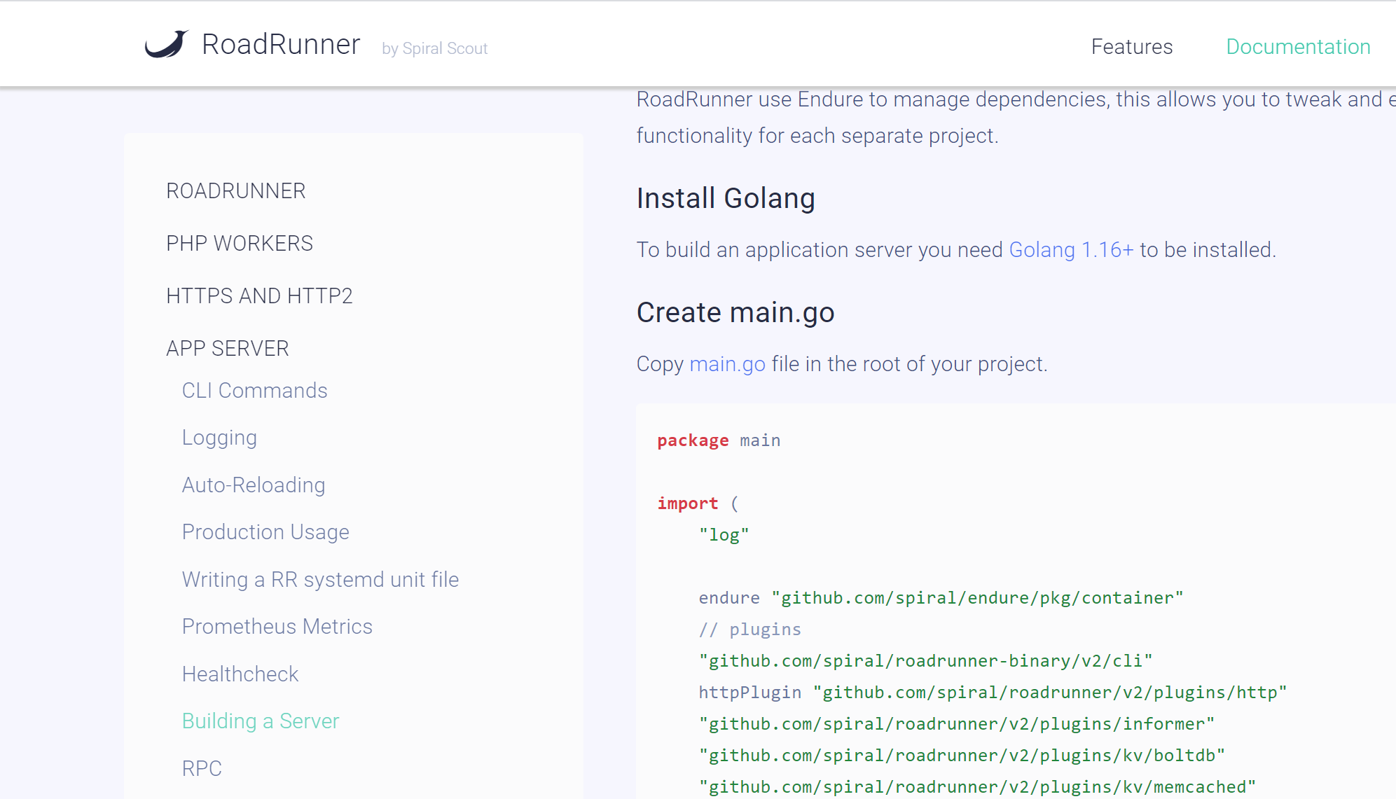 Broken Link On The Copy Maingo File Link · Issue 51 · Roadrunner Serverroadrunner Docs · Github 
