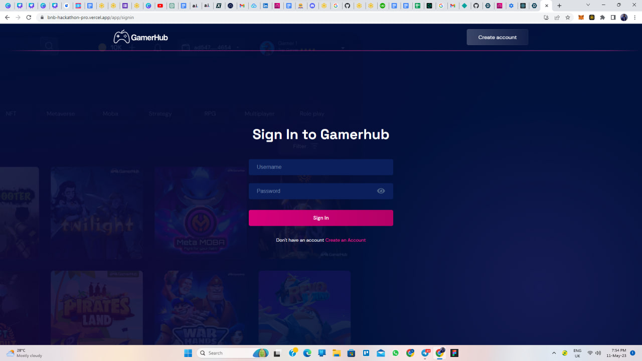 GitHub - crazy0629/GamerHub-hackathon: GamerHub Project for Zero2Hero BNB Hackathon. From Crazy0629