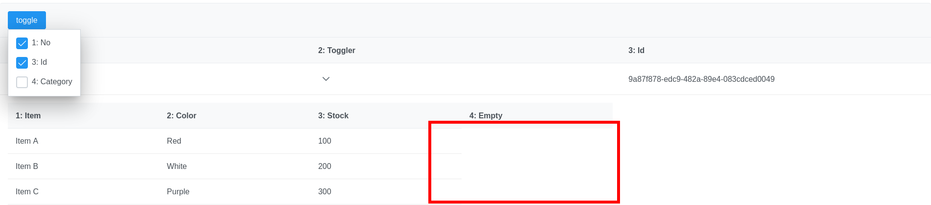 ColumnToggler: hides the outer table's column AND inner table's cell · Issue #8881 · primefaces ...