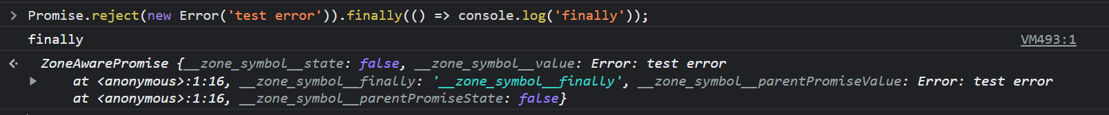 Promise rejection with finally, does not throw unhandled rejection · Issue #47562 · angular ...