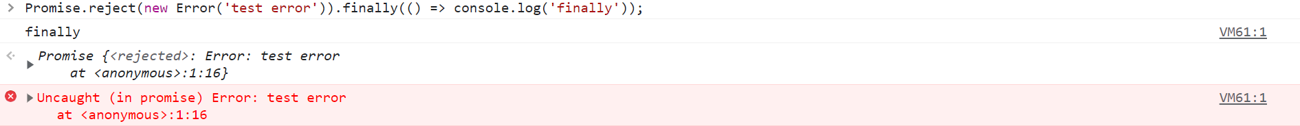Promise rejection with finally, does not throw unhandled rejection · Issue #47562 · angular ...