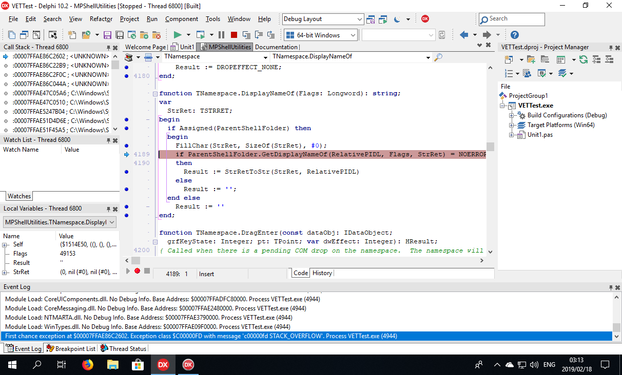 Stackoverflow when set VET.Active to True · Issue #17 · pyscripter/MustangpeakVirtualShellTools ...