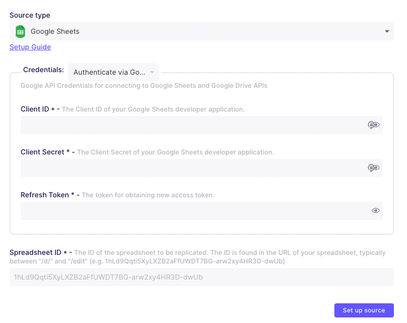 Improve help text for Google Sheets · Issue #11096 · airbytehq/airbyte · GitHub