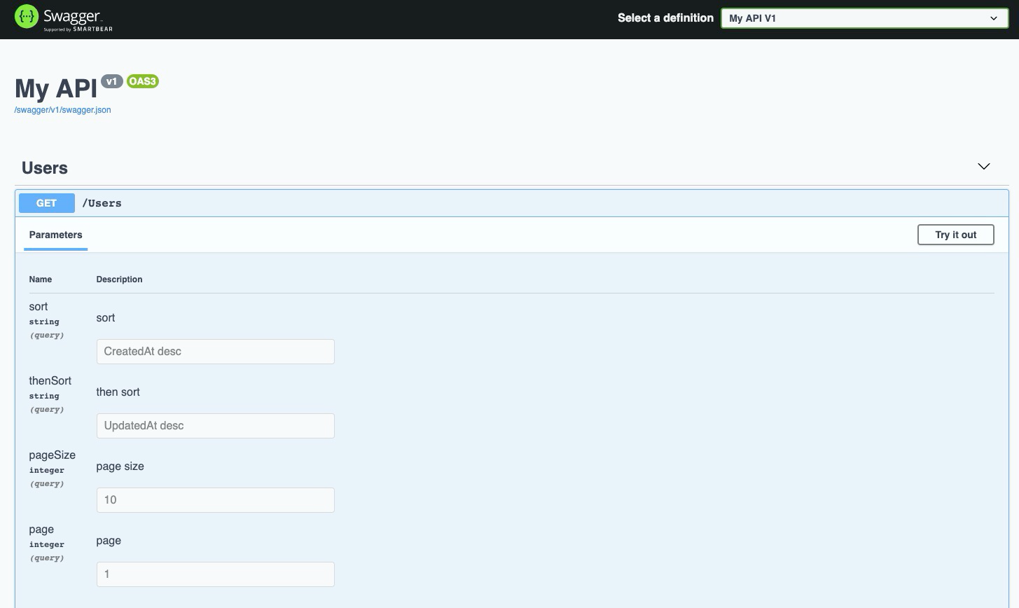 How add OpenApi parameters for Swagger Documentation to AsyncLightQuery ...