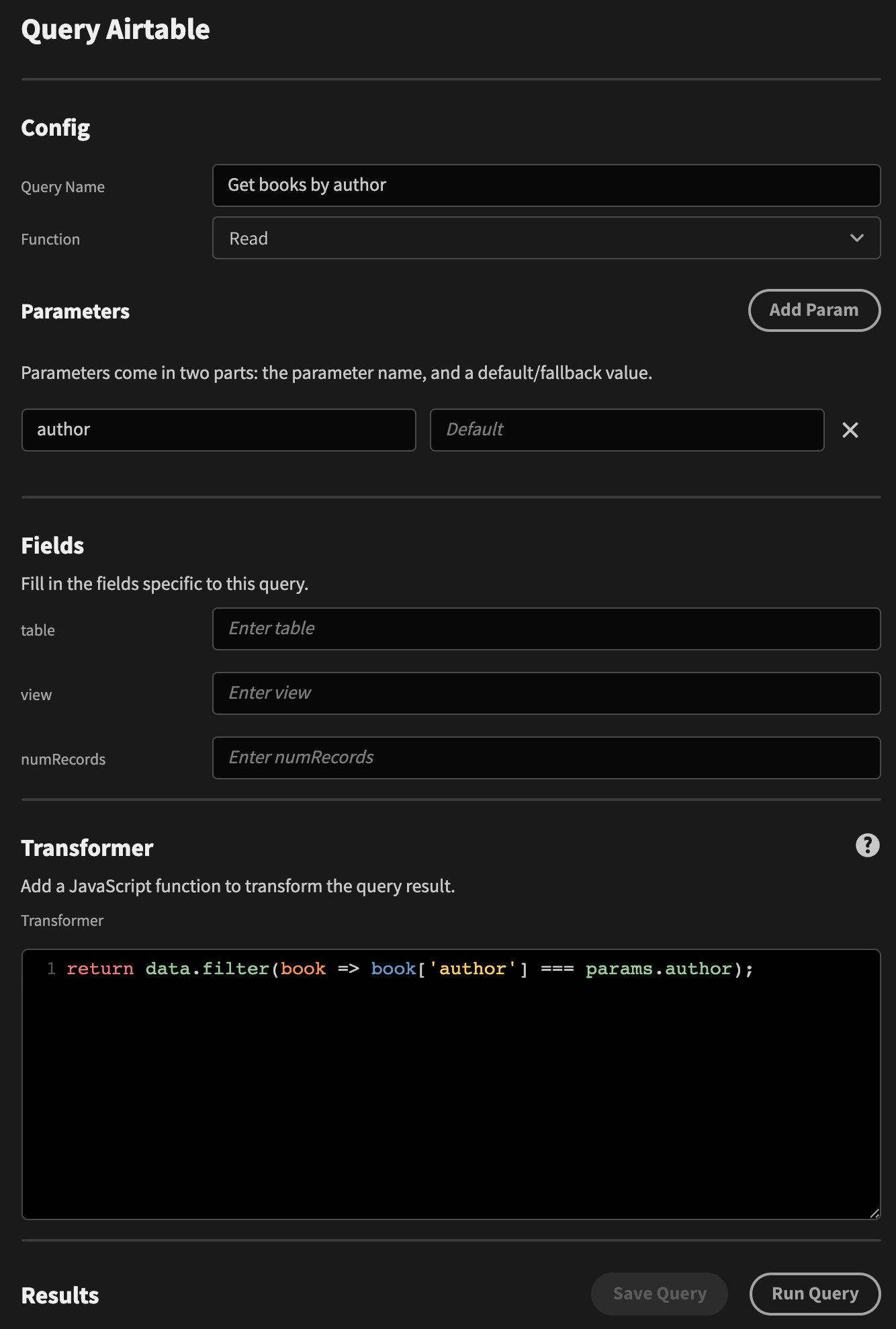 Access to parameters in query transformer · Issue #3228 · Budibase/budibase · GitHub