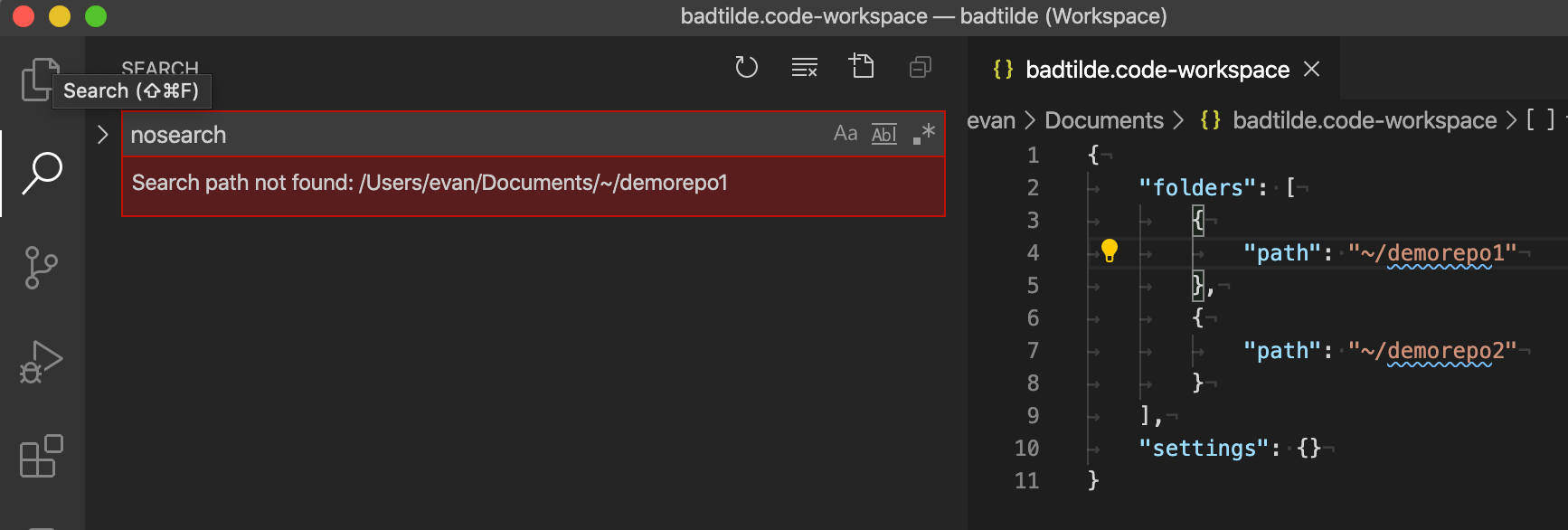 Workspaces Support Variables For Home Folder · Issue 95809 · Microsoftvscode · Github
