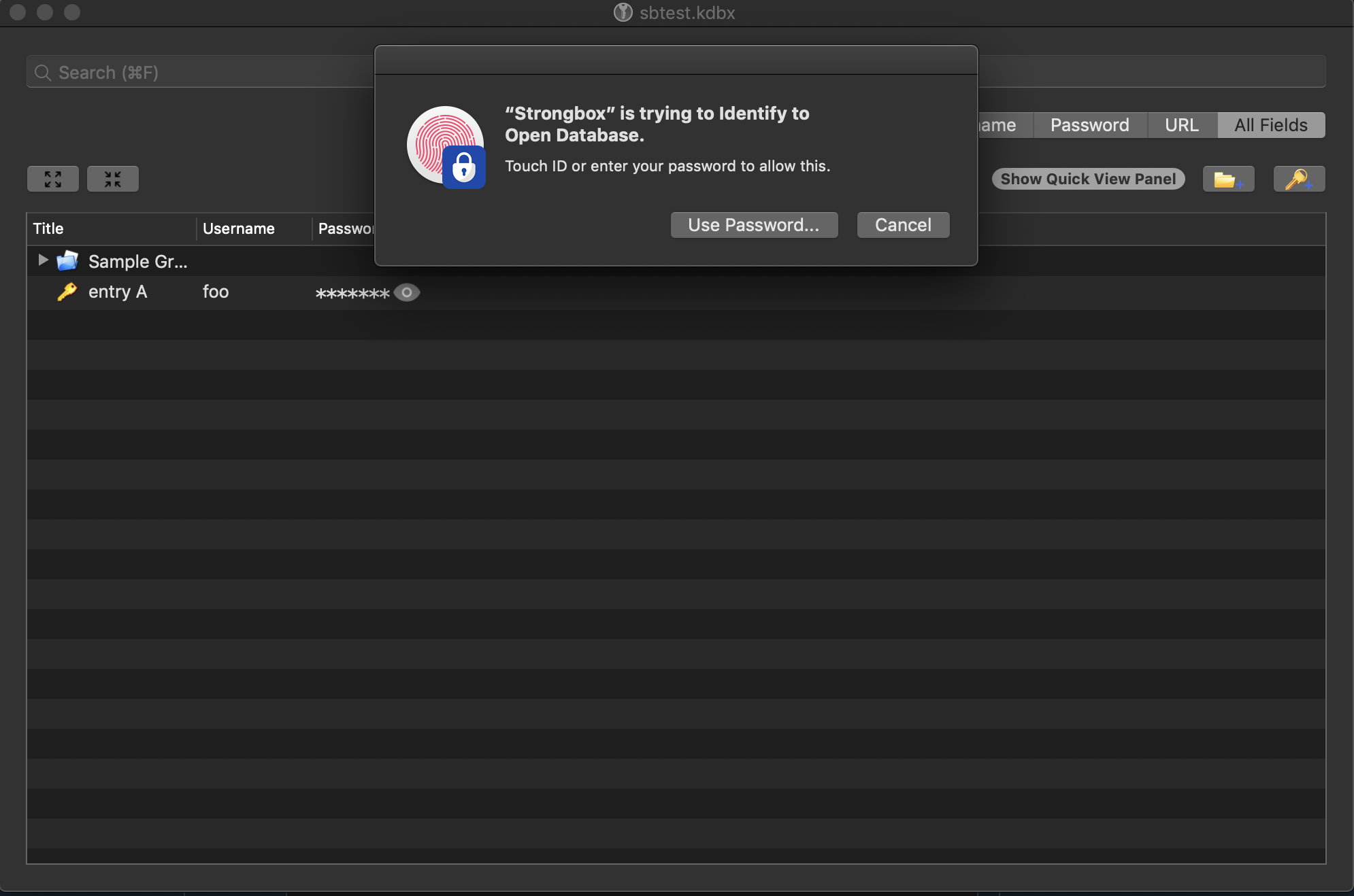 Double TouchID Prompt on Mac · Issue #129 · strongbox-password-safe/Strongbox · GitHub